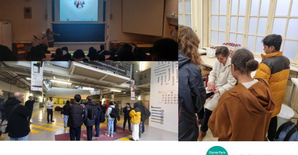 Les collégiens de la cordée Ambition Sciences ParisTech-ENCPB dans la ...